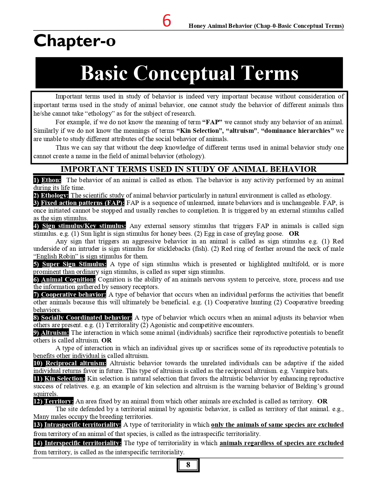 Animal Behavior (Ethology) - Honey Books