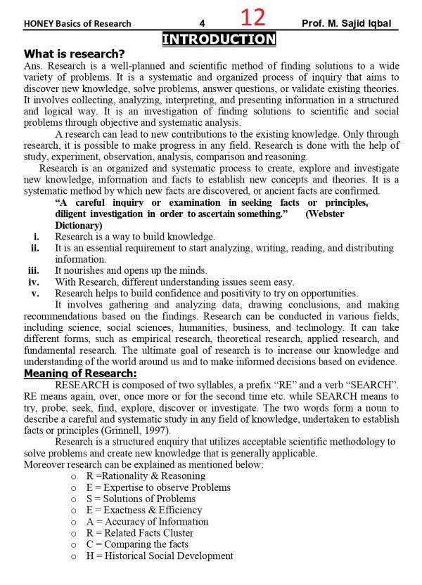 Research Methodology_(Basics of Research) B.S.& AD English & Others M ...