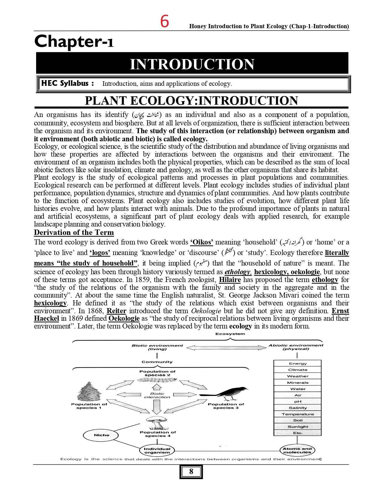 Introduction to Plant Ecology - Honey Books